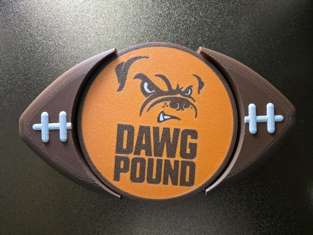 Cleveland Browns Dawg Pound Coaster Set - Free 3D Print Model - MakerWorld