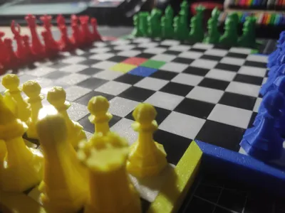 4 Player Chess Set by Aleolle MakerWorld: Download Free 3D Models