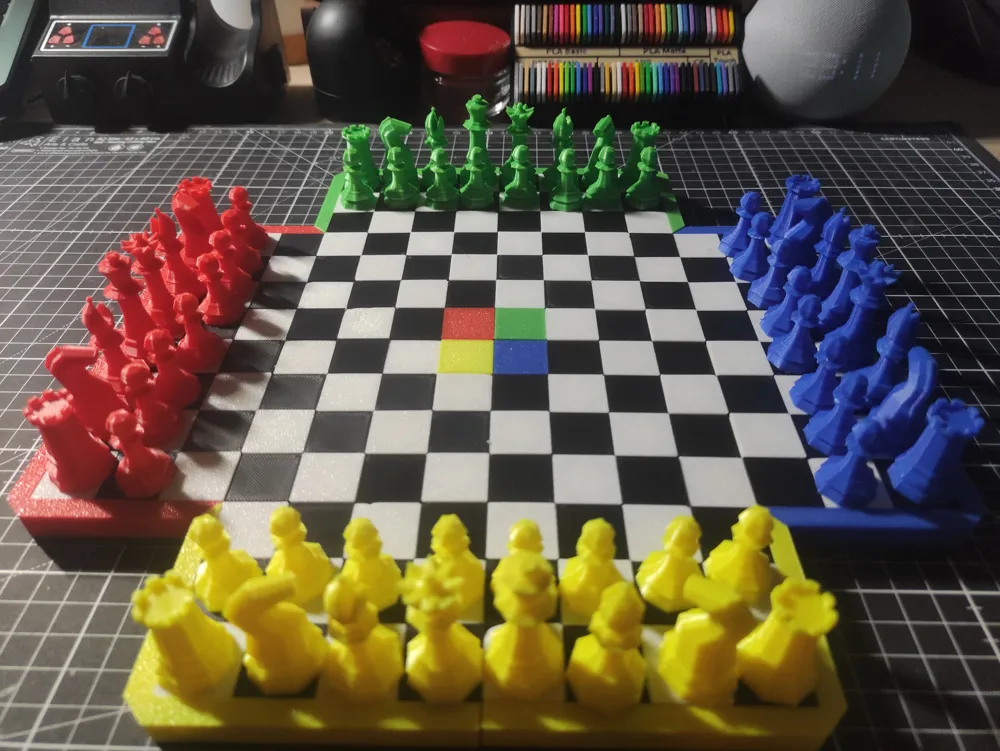 4 Player Chess Set by Aleolle MakerWorld: Download Free 3D Models