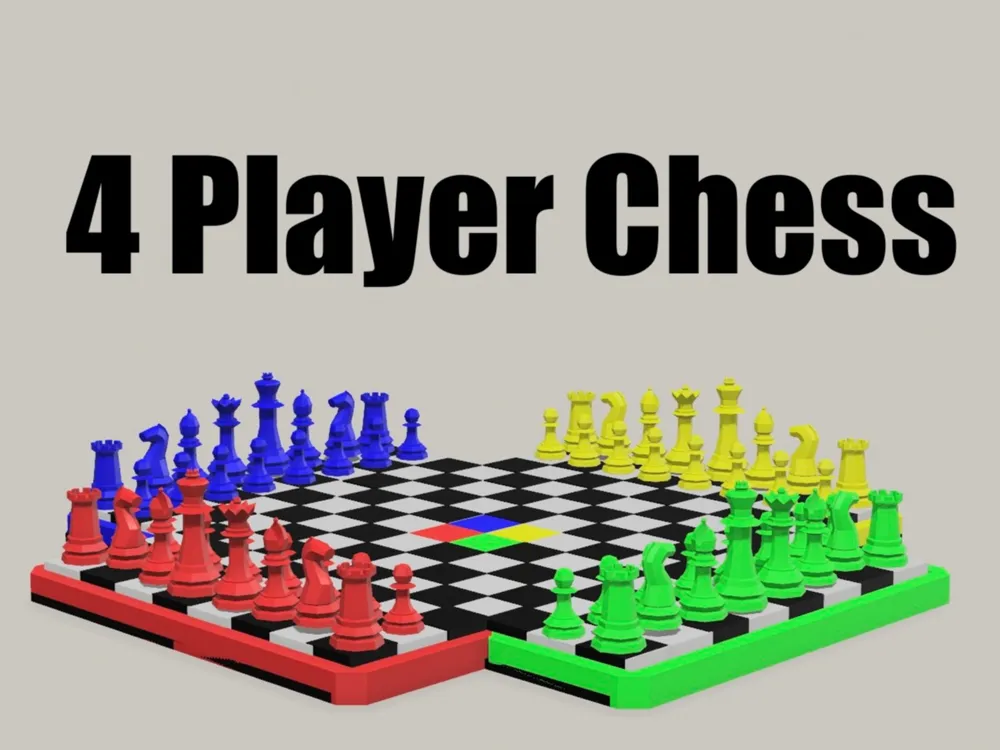 4 Player Chess Set by Aleolle MakerWorld: Download Free 3D Models