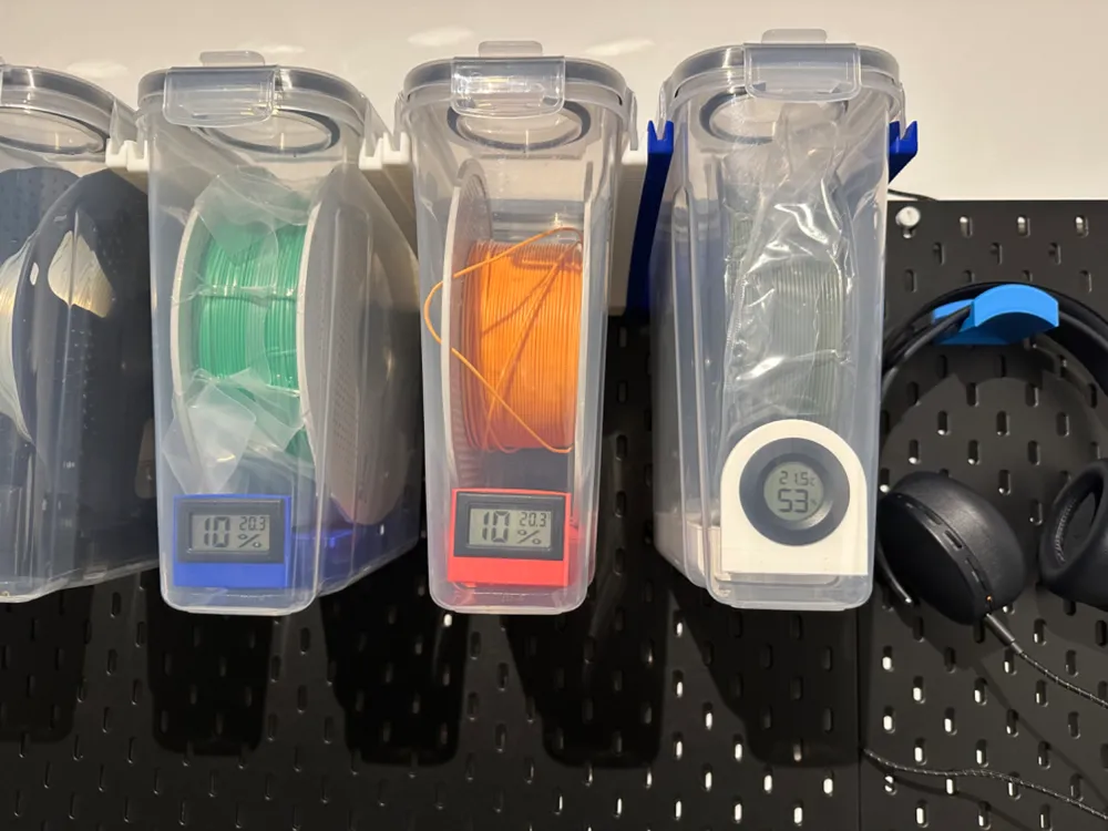 Filament Dryer Box + Hygrometer Mount by Boom MakerWorld: Download Free ...