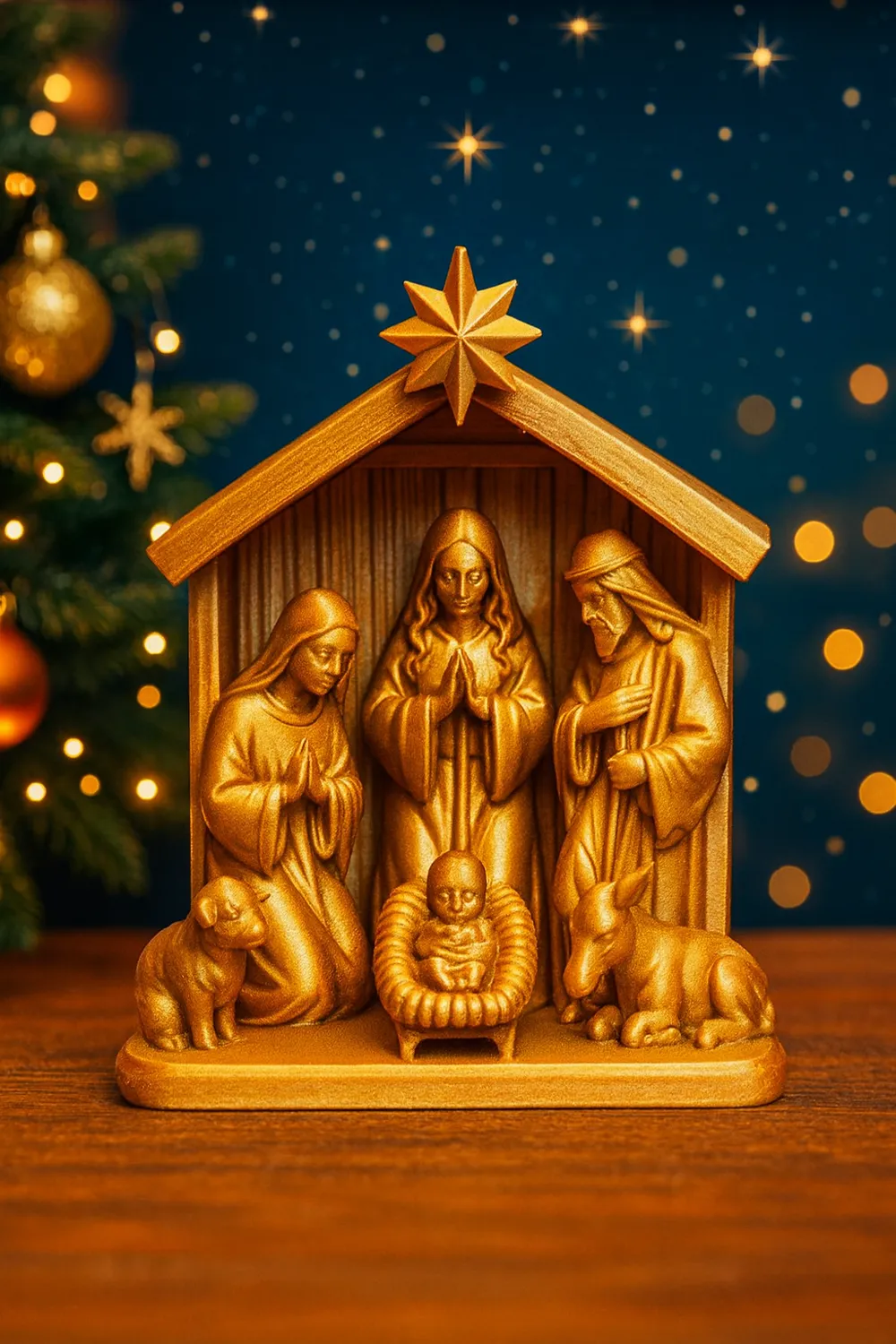 nativity scene of hope - Free 3D Print Model - MakerWorld