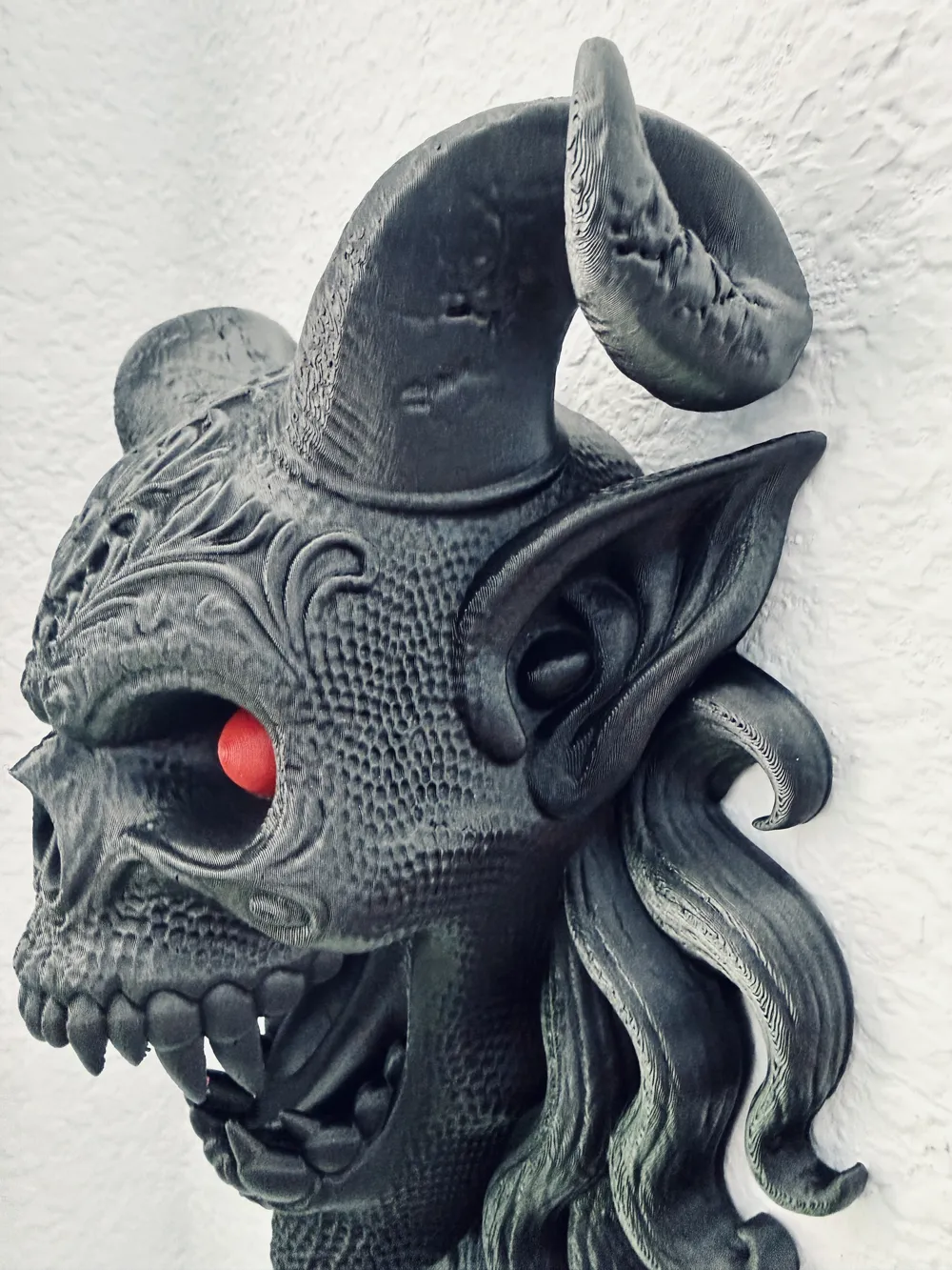 Infernal Bloom - Krampus sugar mask decor - Free 3D Print Model ...