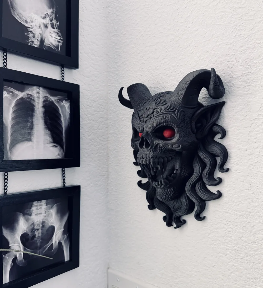Infernal Bloom - Krampus sugar mask decor - Free 3D Print Model ...