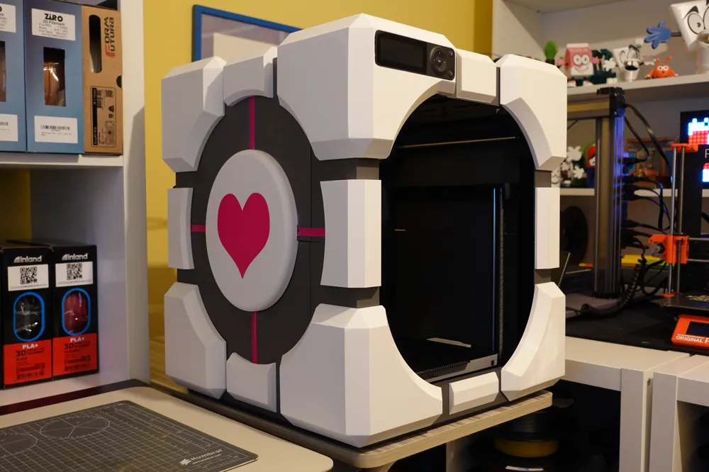 Companion Cube P1P Mod ( Bambu Lab ) Remixed by neil3dprints - MakerWorld