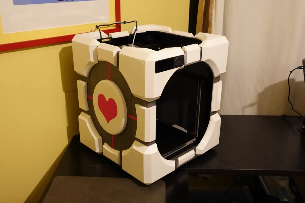 Companion Cube P1P Mod ( Bambu Lab ) - Free 3D Print Model - MakerWorld