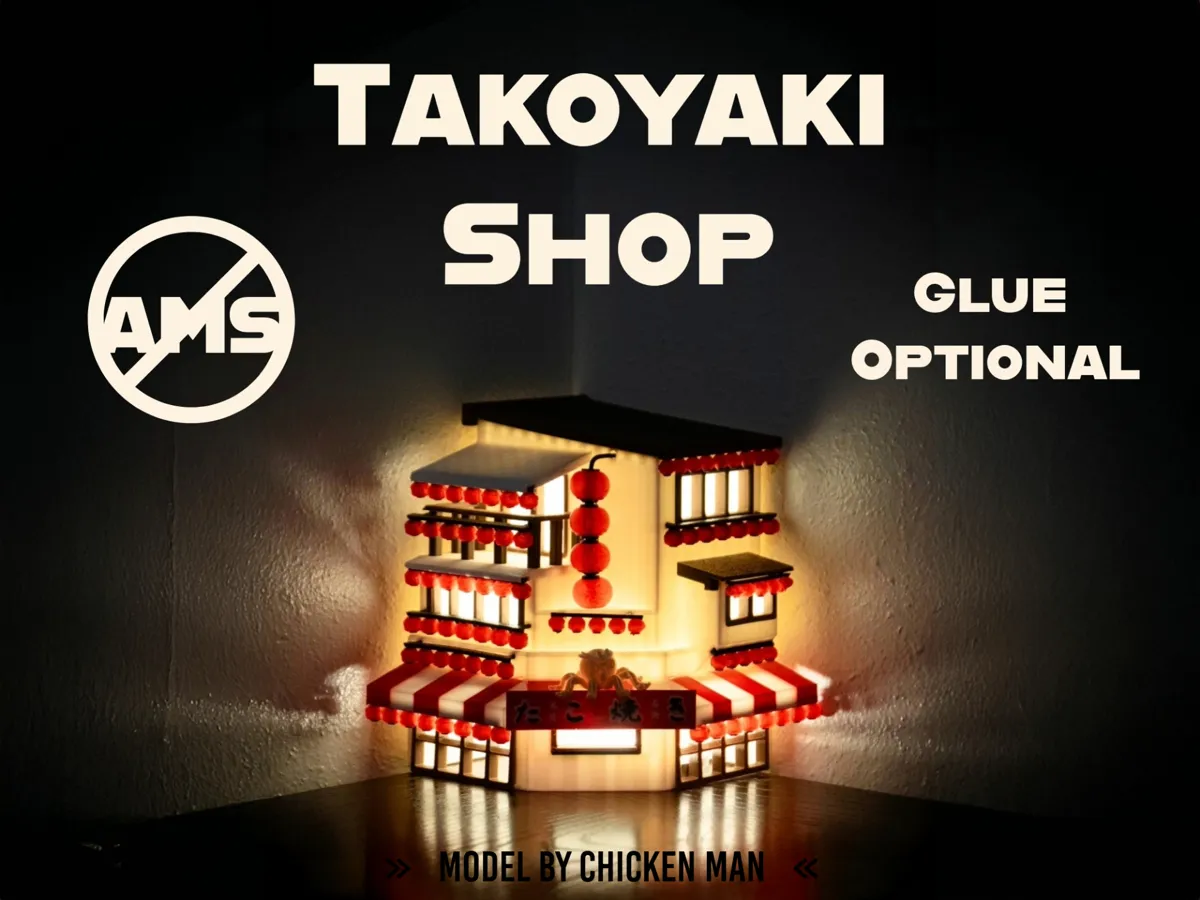 Tienda de Takoyaki (sin AMS) con versión de rincón de lectura - Modelo ...