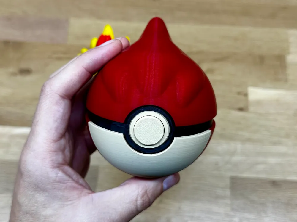 Charmeleon Ball - Pokemon - Pokeball Functional - Free 3D Print Model ...