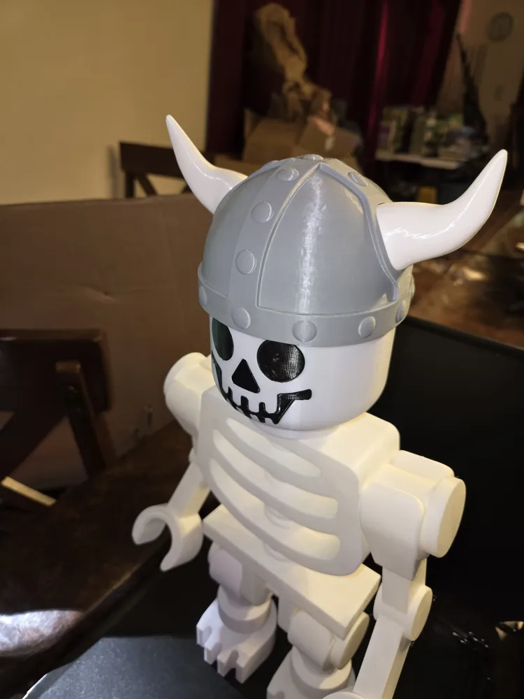 Mega Brick 10-1 Viking Helmet - Free 3D Print Model - MakerWorld