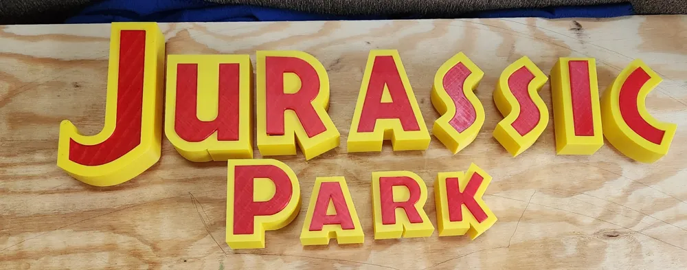 Jurassic Park Main Gate Lettering - Free 3D Print Model - MakerWorld