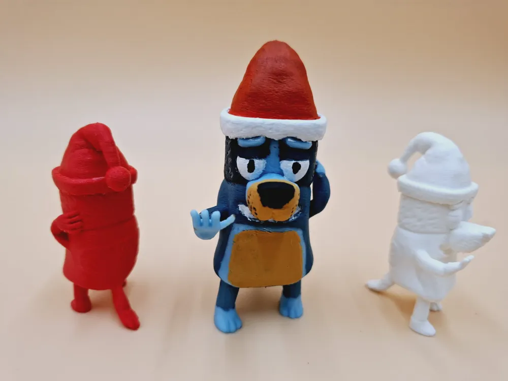 Bluey - Christmas Bandit Heeler as Santa by Printcells MakerWorld ...