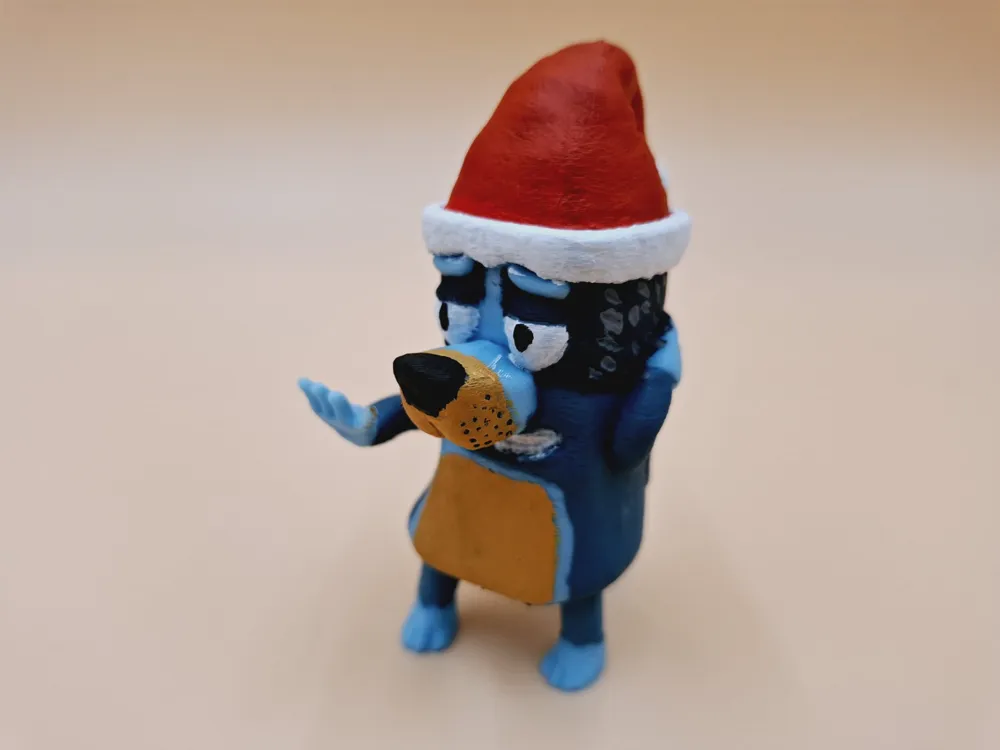 Bluey - Christmas Bandit Heeler as Santa by Printcells MakerWorld ...