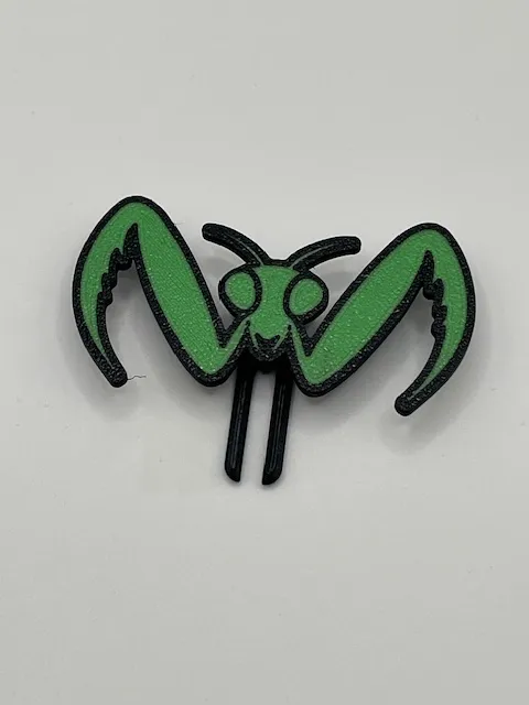 Praying Mantis Pin: Fierce Fashion with a Twist by Queen Shiba - MakerWorld
