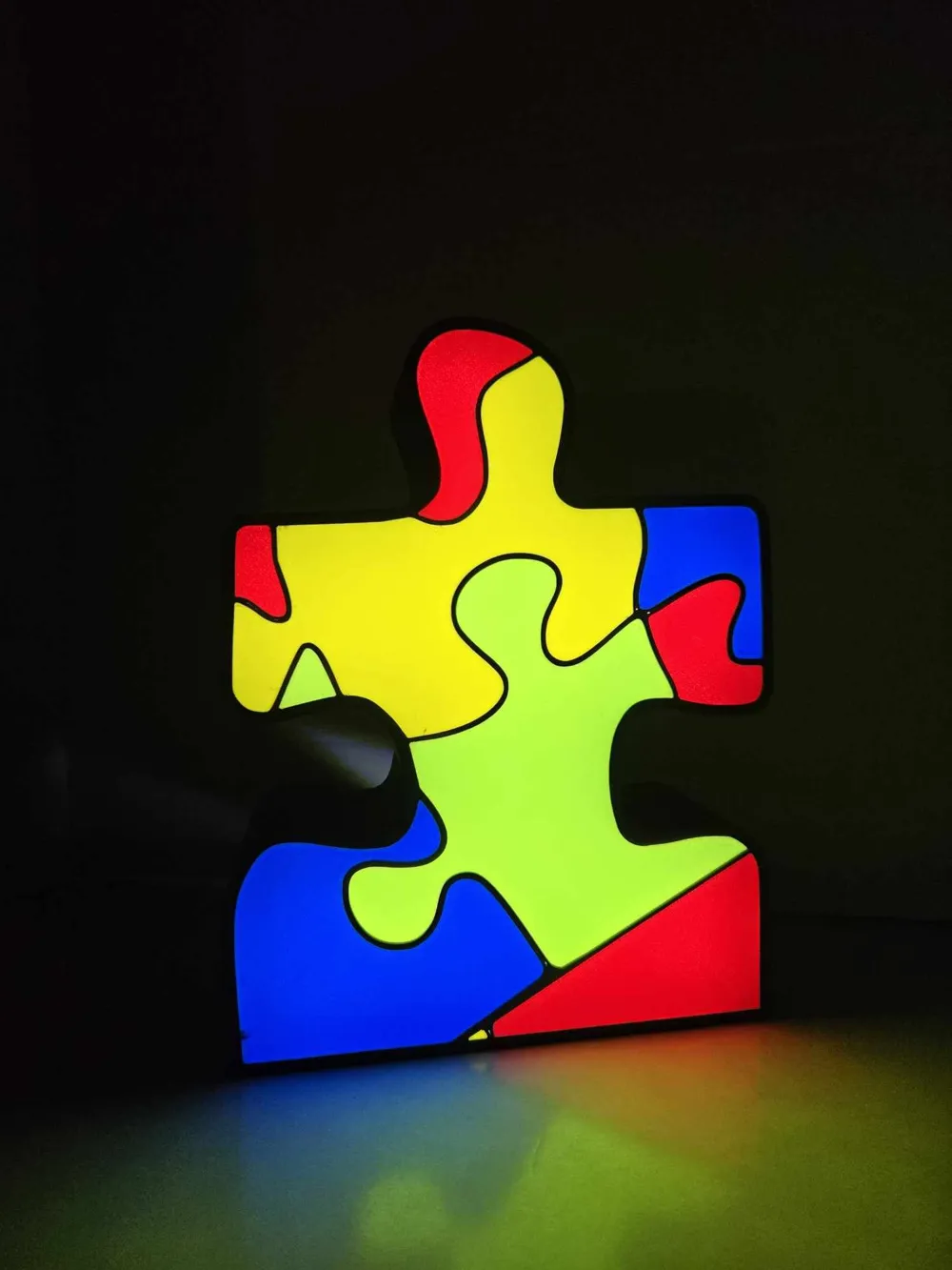 Autism awareness puzzle piece light box by johnsrestoandfab MakerWorld ...