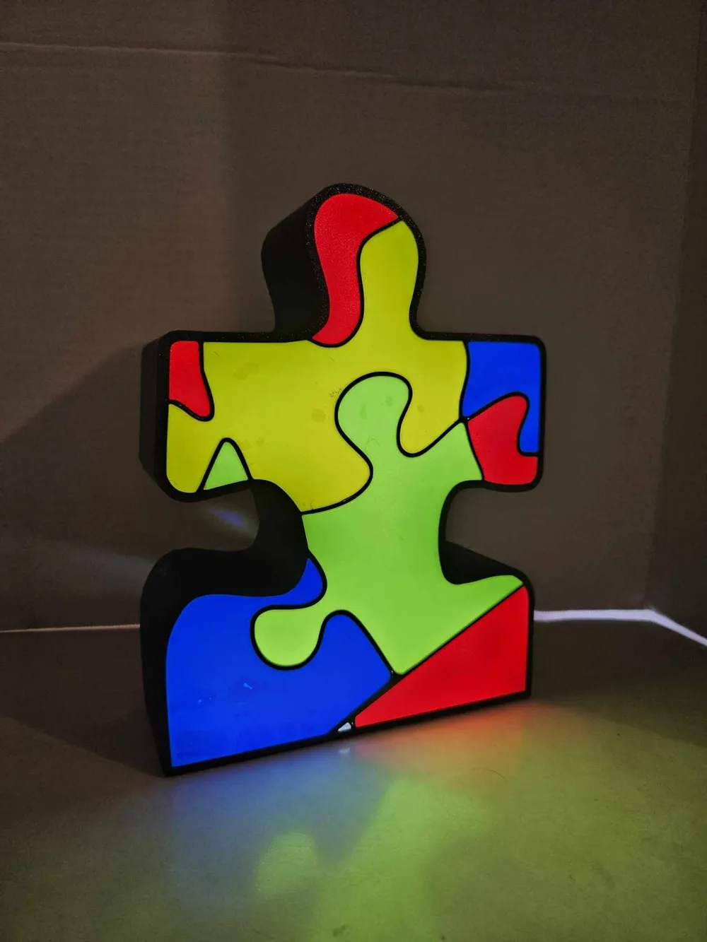 Autism awareness puzzle piece light box by johnsrestoandfab MakerWorld ...