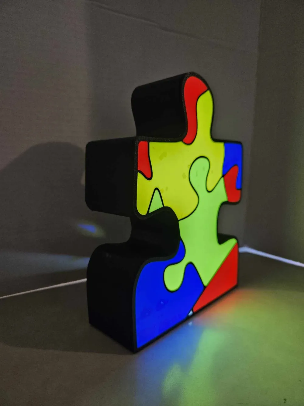 Autism awareness puzzle piece light box by johnsrestoandfab MakerWorld ...