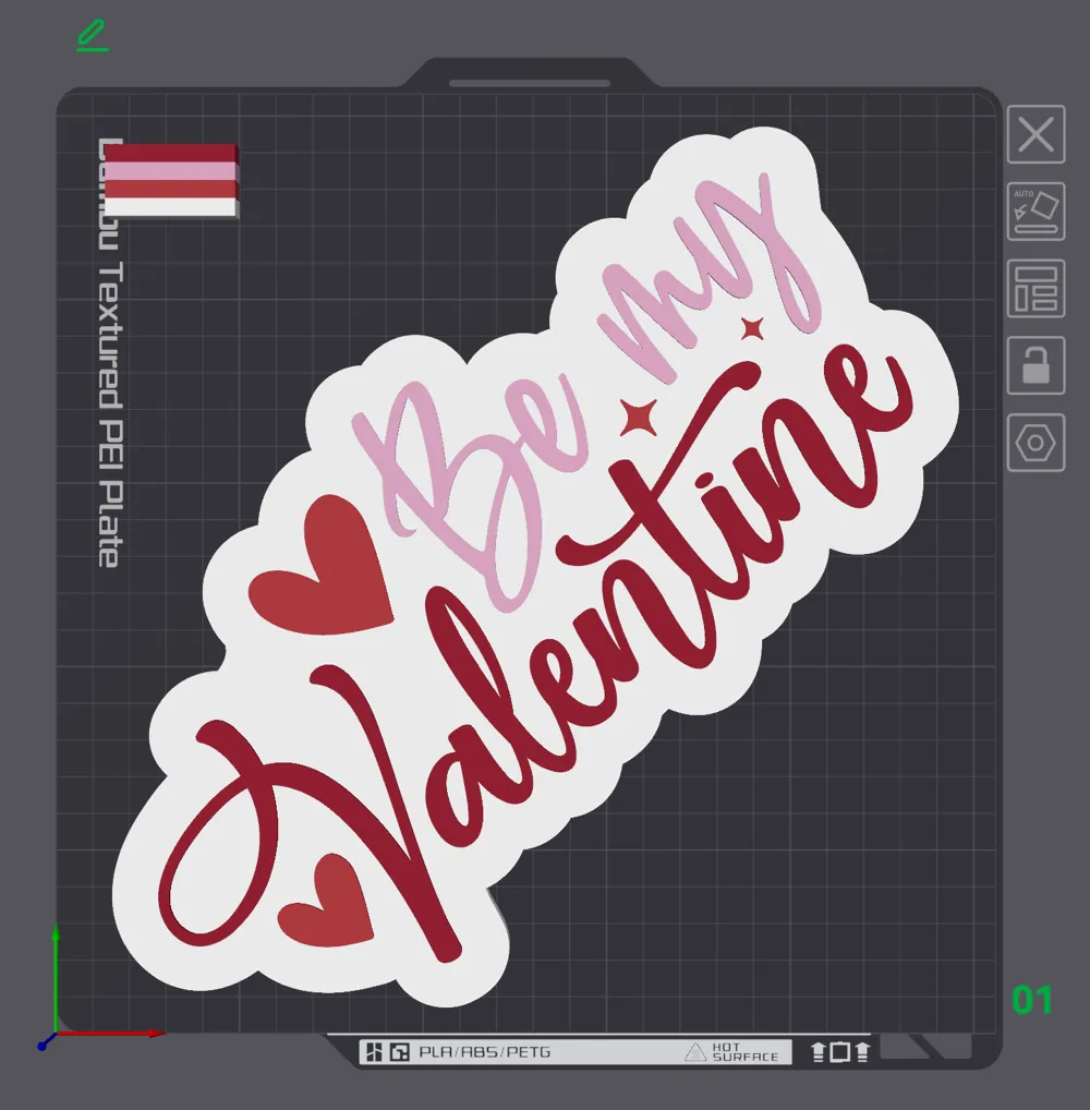 Be My Valentine Sign - Free 3D Print Model - MakerWorld