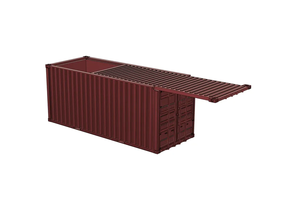 Shipping Container Desk Storage Compartment by 3dmieks - MakerWorld