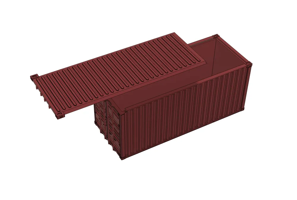 Shipping Container Desk Storage Compartment by 3dmieks - MakerWorld