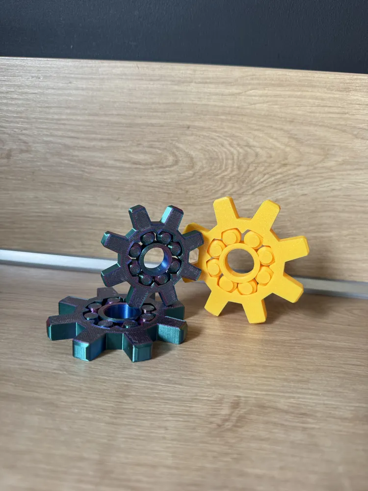 Gear-Style Fidget Spinner - Free 3D Print Model - MakerWorld