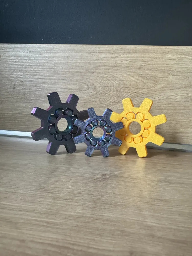 Gear-Style Fidget Spinner - Free 3D Print Model - MakerWorld