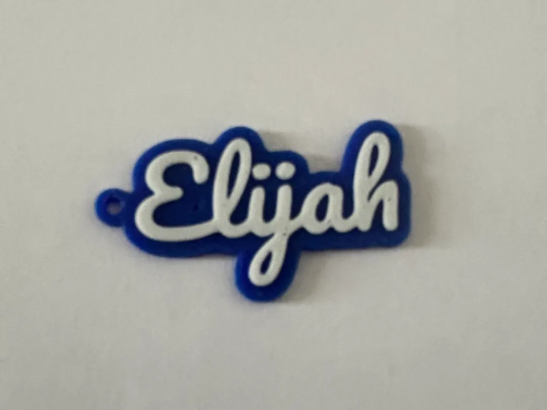 Elijah - llavero con nombre impreso en 3D personalizado - Modelo de ...