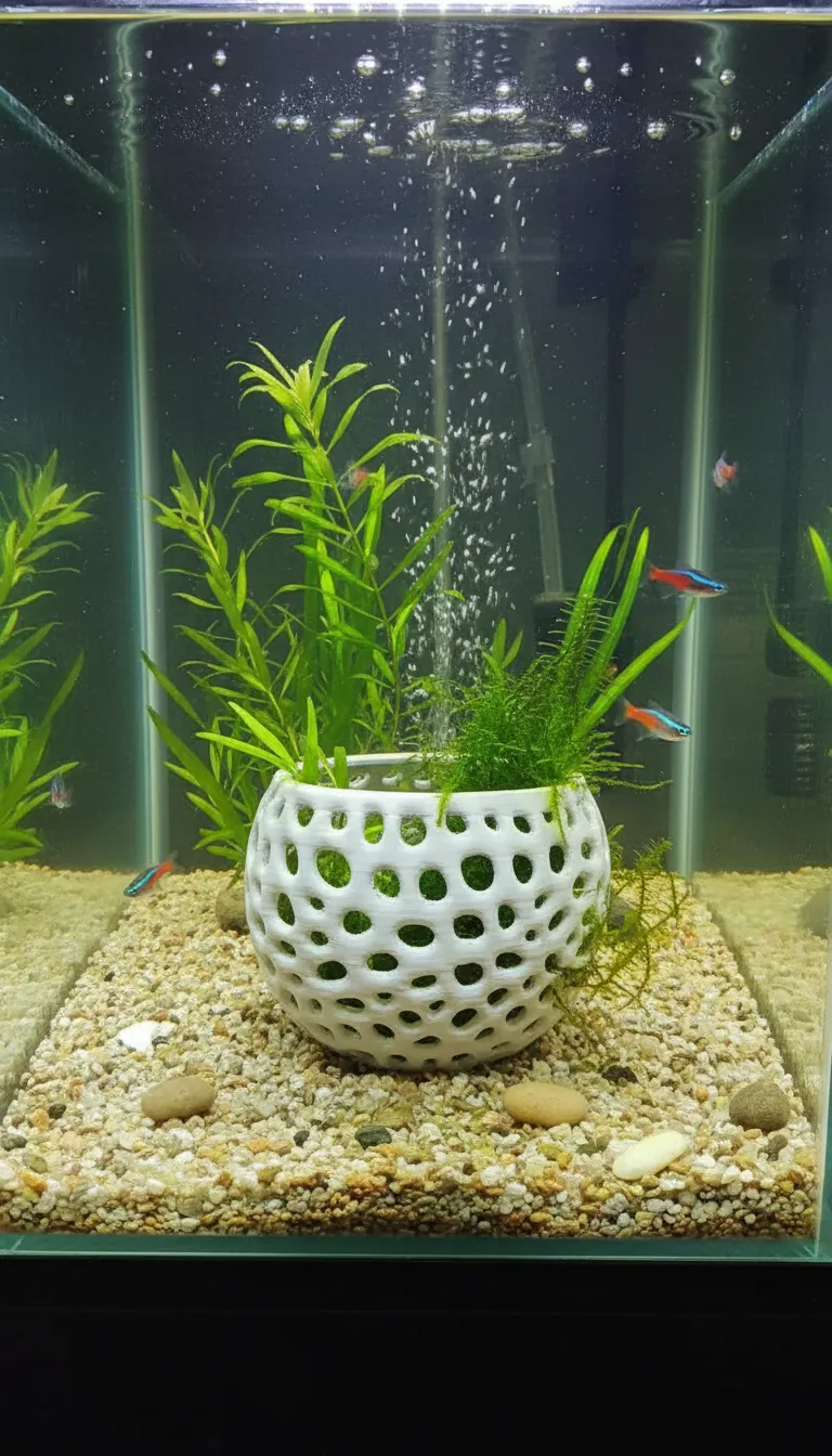 aquarium cultivation pot, hollow aquatic plant pot. Fish tank. by Deep ...