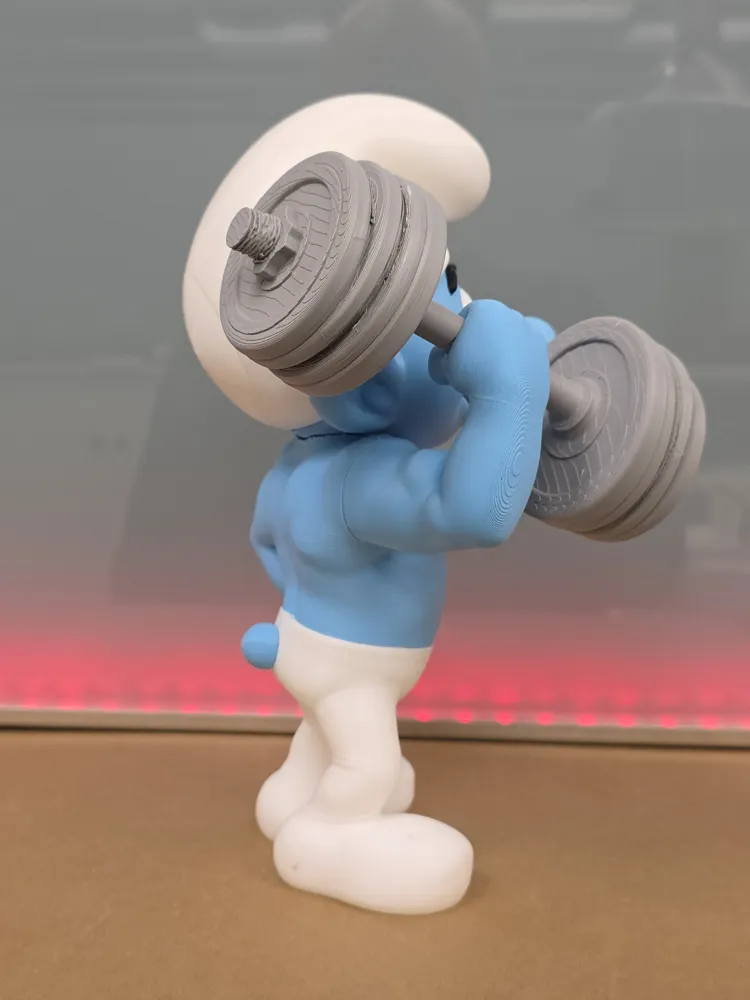 Hefty Smurf / NO AMS - Free 3D Print Model - MakerWorld