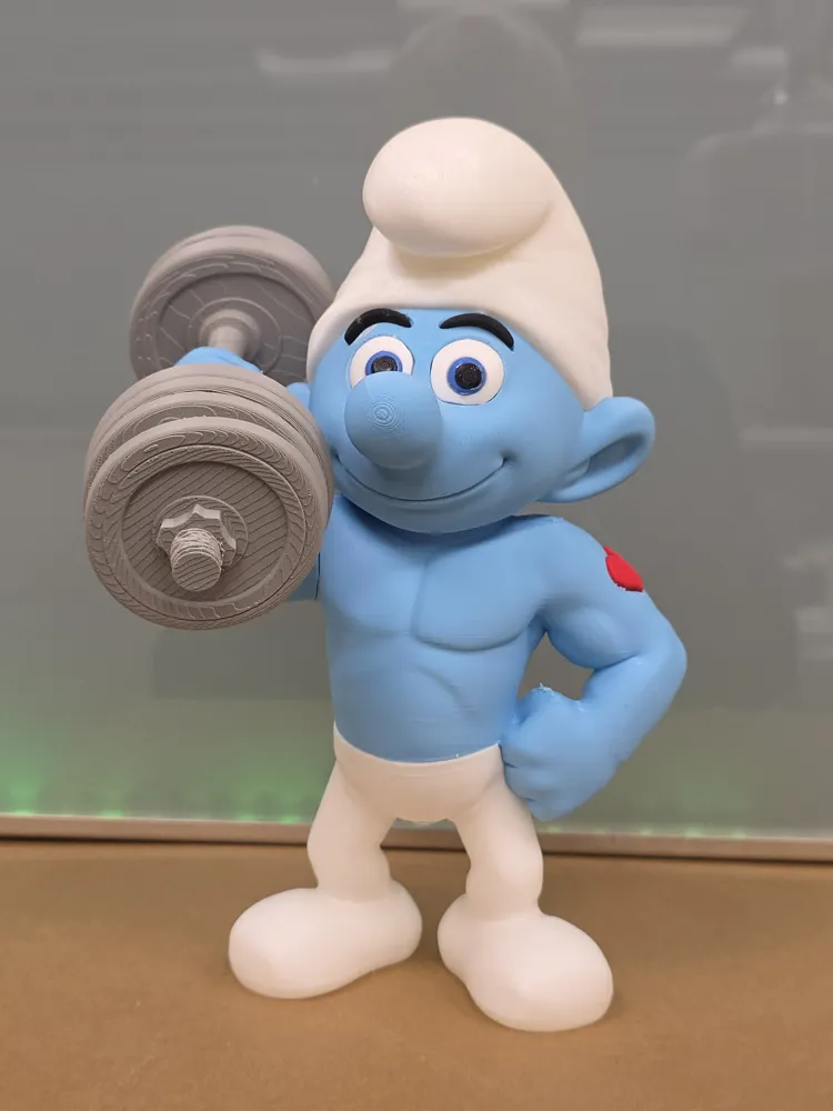 Hefty Smurf / NO AMS - Free 3D Print Model - MakerWorld