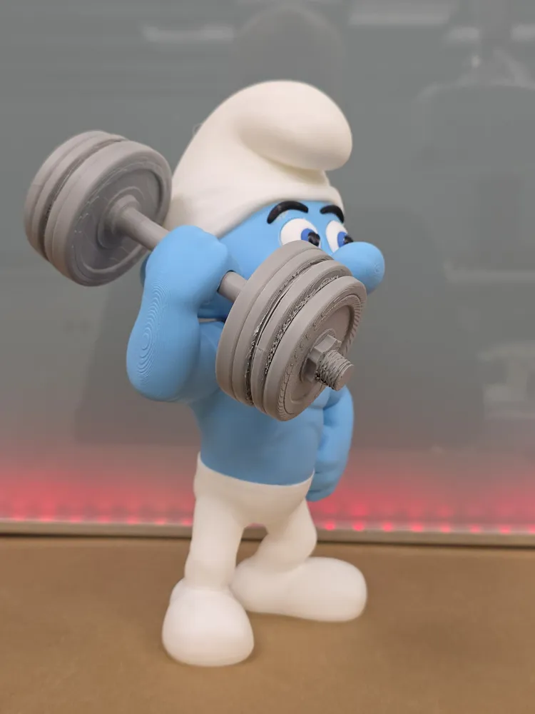 Hefty Smurf / NO AMS - Free 3D Print Model - MakerWorld