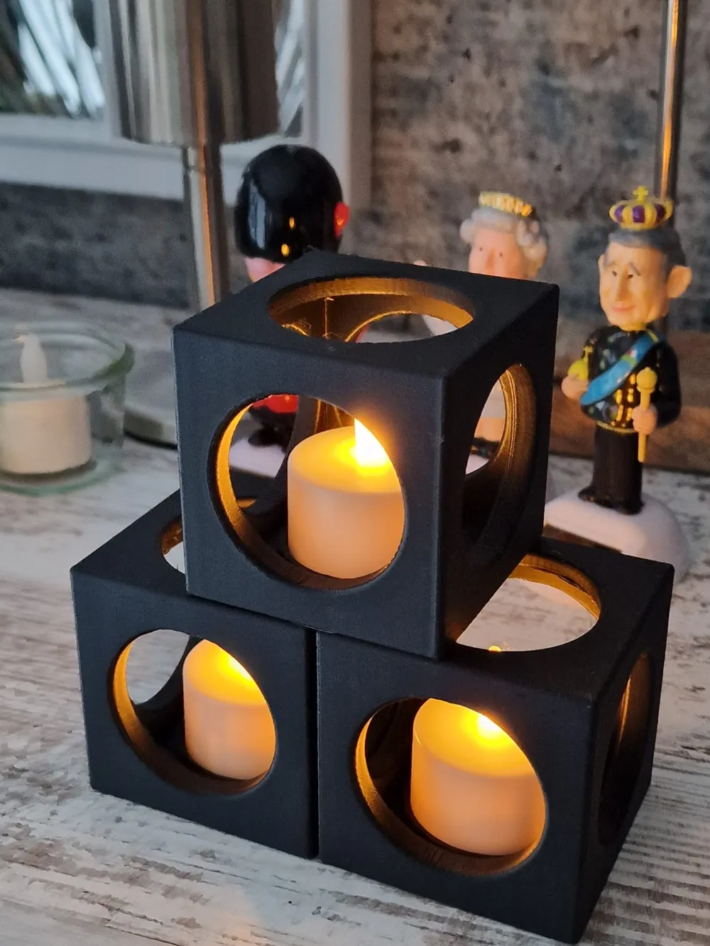 Modern tealight, stackable, easy print, cube tea light by Susi ...