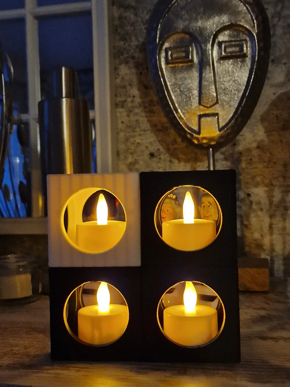 Modern tealight, stackable, easy print, cube tea light by Susi ...