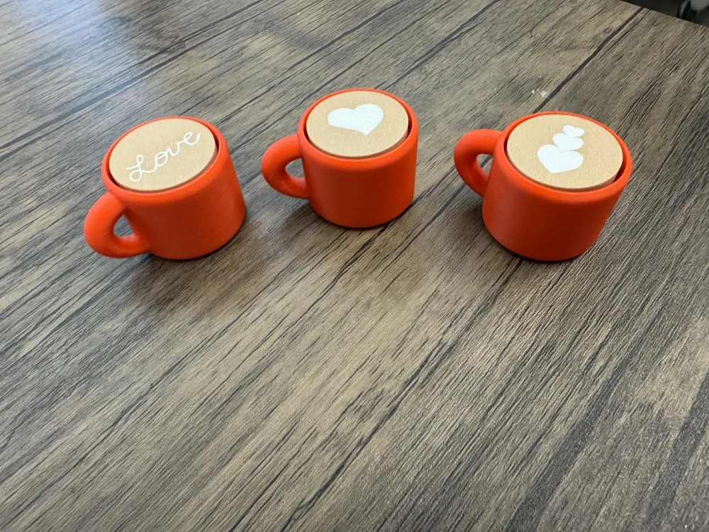 Latte Art Valentine Mug Fidget Clicker - Free 3D Print Model - MakerWorld