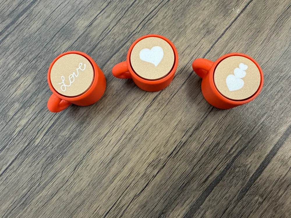 Latte Art Valentine Mug Fidget Clicker - Free 3D Print Model - MakerWorld