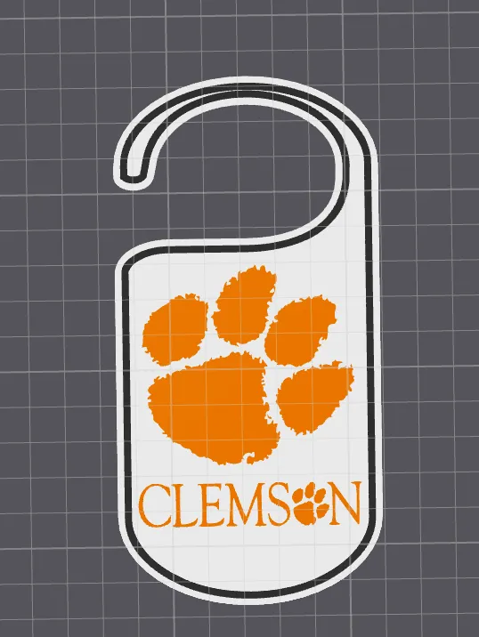 Clemson Tigers door hanger - Free 3D Print Model - MakerWorld