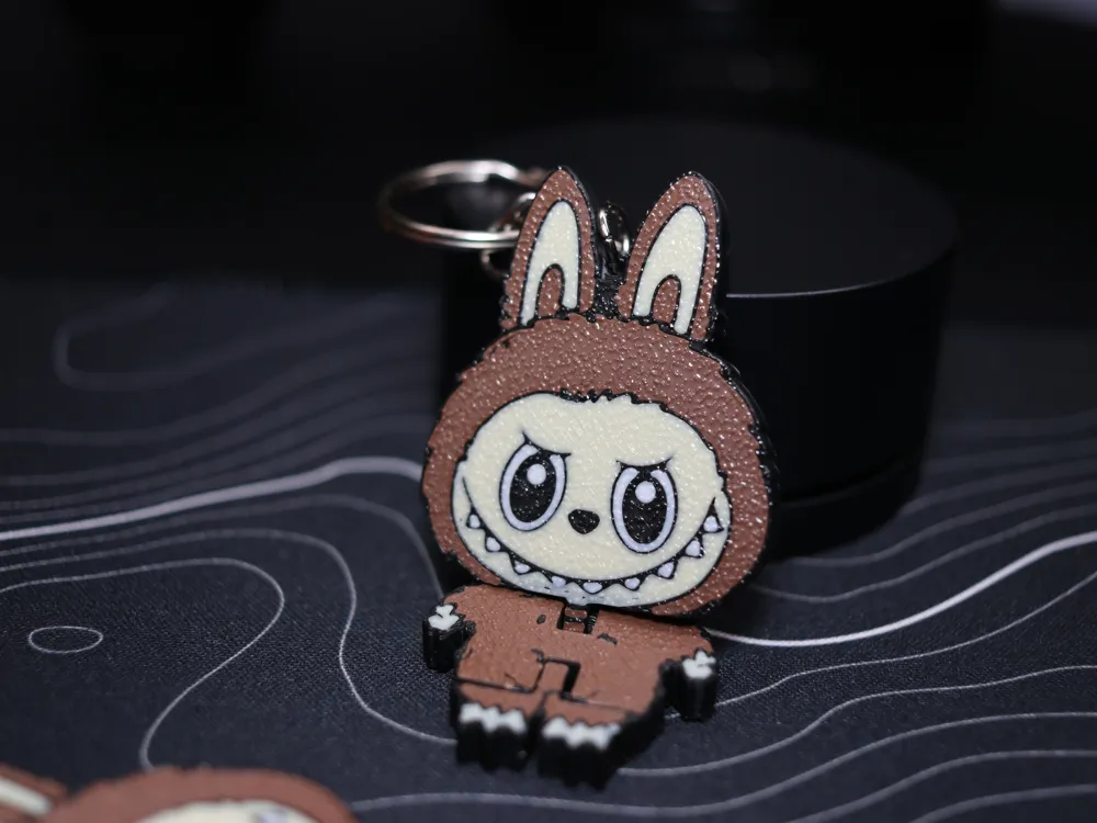 Flexi Labubu Keychain - Free 3D Print Model - MakerWorld