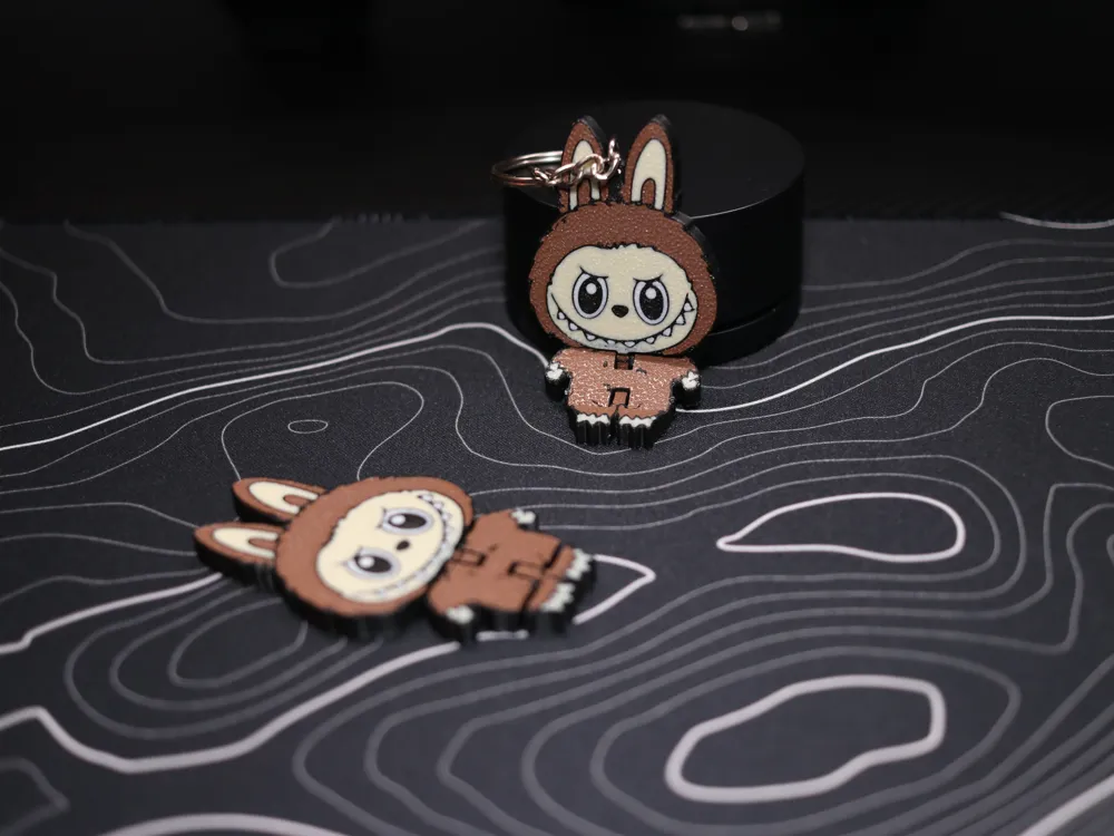 Flexi Labubu Keychain - Free 3D Print Model - MakerWorld