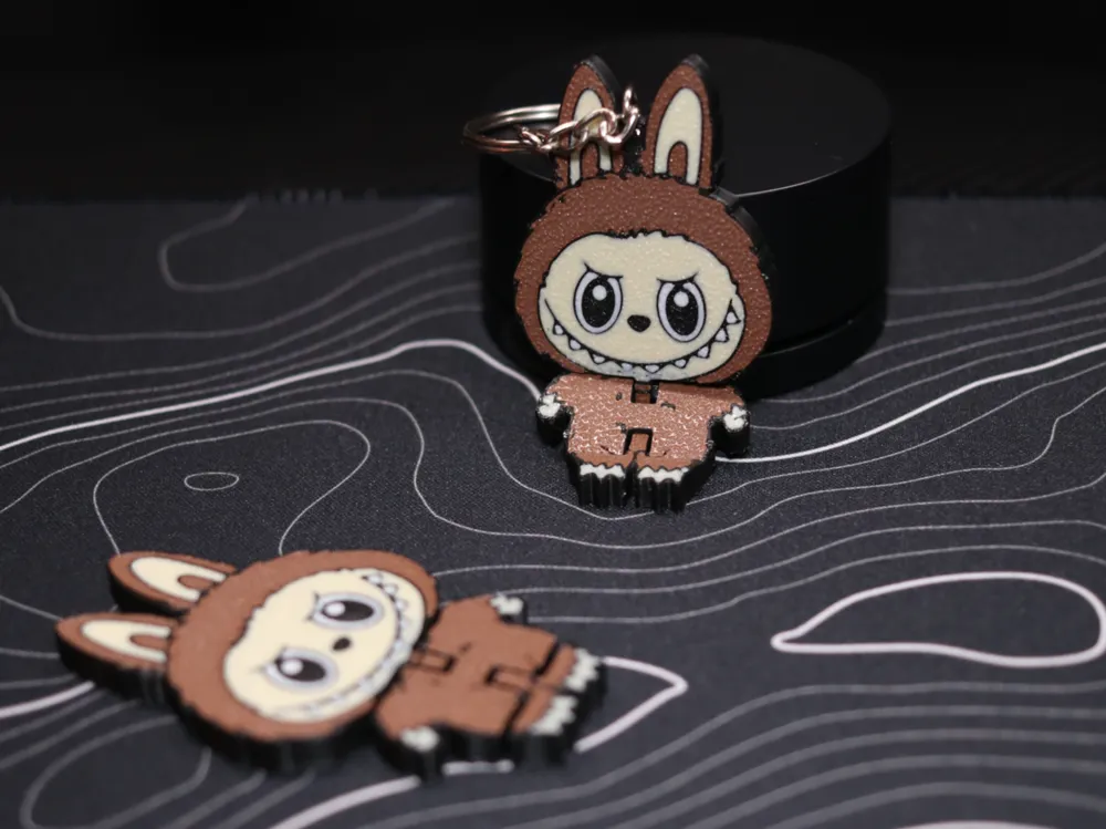 Flexi Labubu Keychain - Free 3D Print Model - MakerWorld