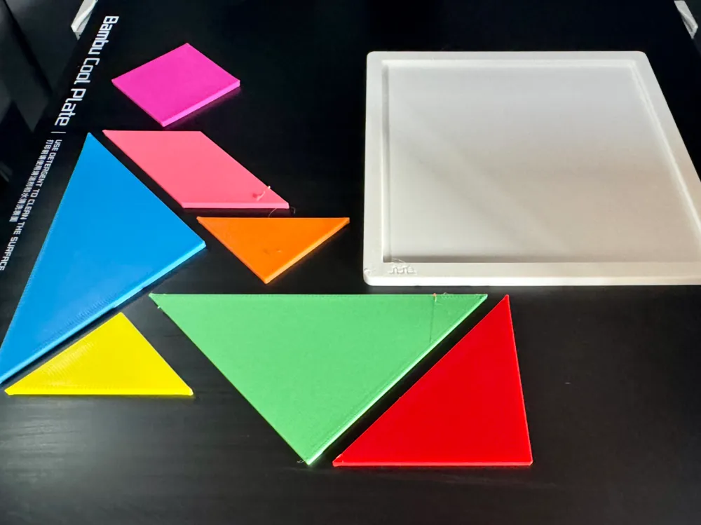 Colorful Tangram Puzzle by Yullian3D MakerWorld: Download Free 3D Models