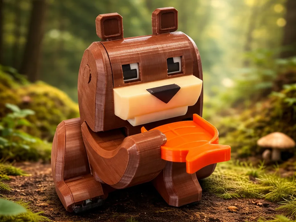 Bear Coin Bank Eats| Multi Color No AMS | A1 MINI - Free 3D Print Model ...