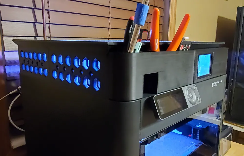 P1S RISER WITH X-TOUCH SCREEN MOUNT by ke.dennis182 - MakerWorld