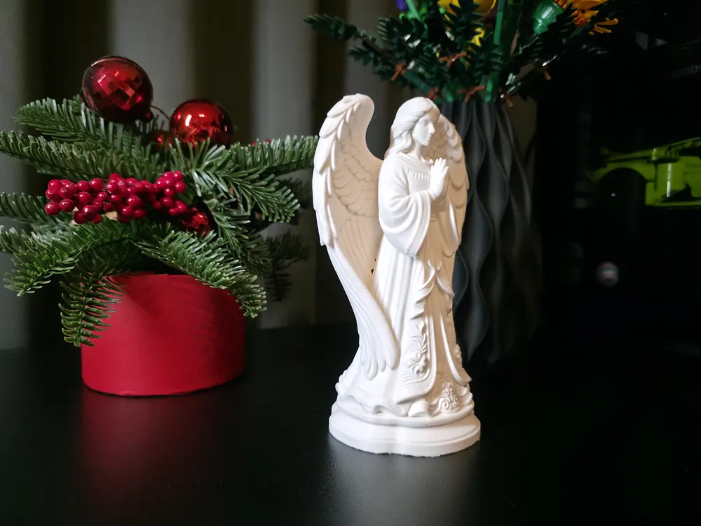 Elegant Angel Statue & Night Lamp - Free 3D Print Model - MakerWorld