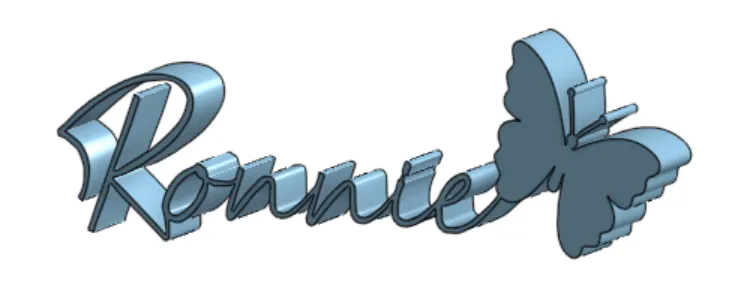 Ronnie Name Sign - Free 3D Print Model - MakerWorld