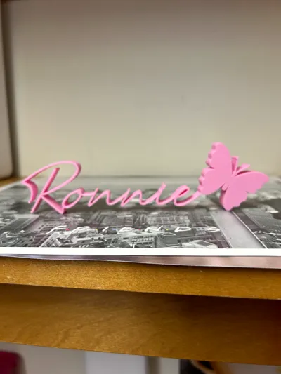 Ronnie Name Sign - Free 3D Print Model - MakerWorld