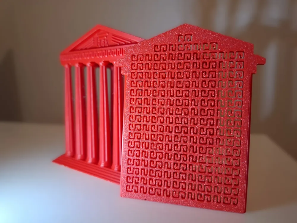 Greek Temple shaped Pen Holder - Free 3D Print Model - MakerWorld