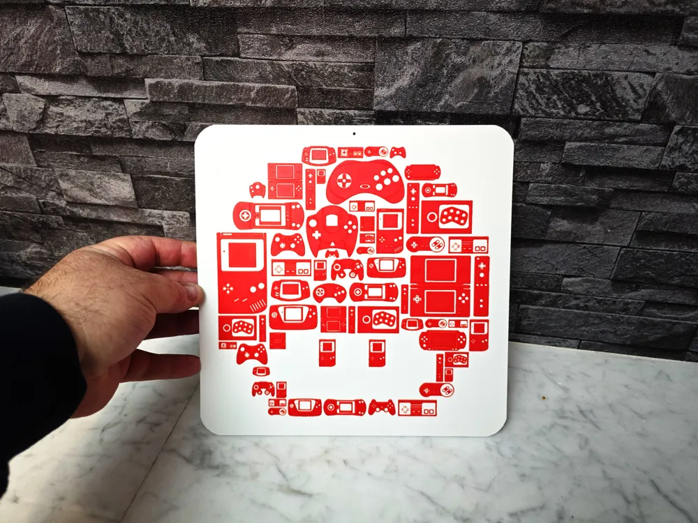 Hueforge Retro Game Mush Room Mario - Free 3D Print Model - MakerWorld