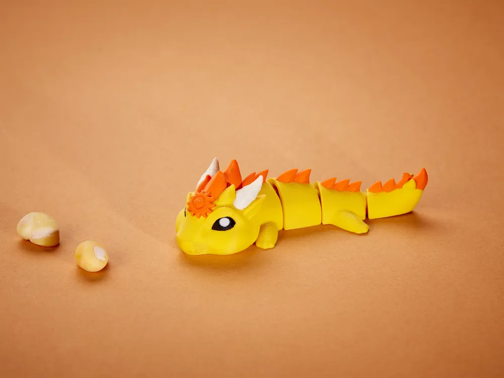 Sun Dragon - Articulated Keychain Figure by Biocraftlab MakerWorld ...
