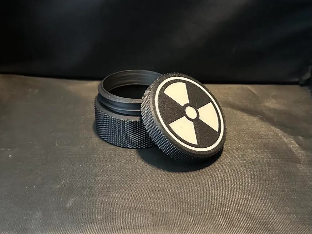 Fallout Radiation Nuke Icon Threaded Jar - Knurled by BATTCAVE - MakerWorld