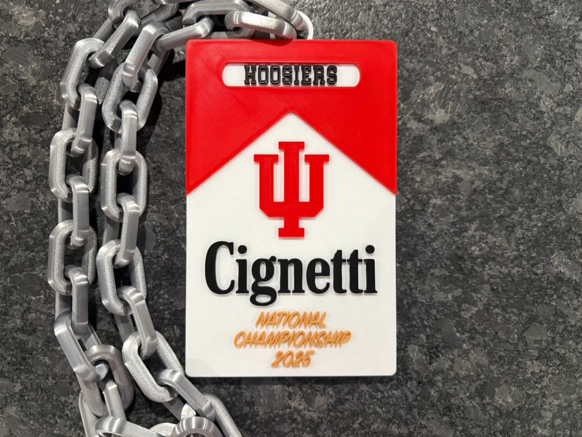 Indiana Hoosiers CIGNETTI National Champ Chain - Free 3D Print Model ...