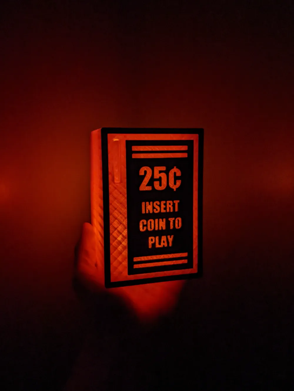 Retro Arcade Insert 25¢ Coin Bank/LED Light Holder - Free 3D Print ...